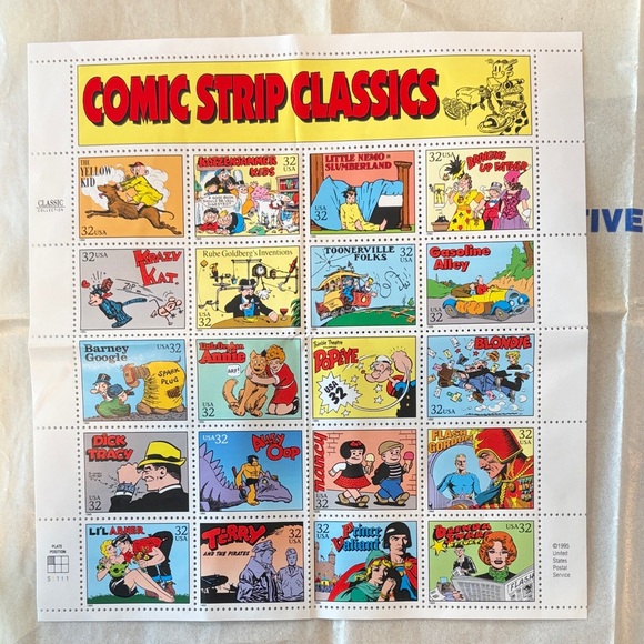 us postal service | Office | Comic Strip Classics Stamp Sheet | Poshmark